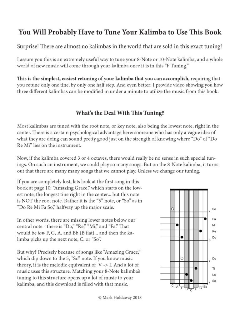 32 Songs eBook for the 8-Note (or 10-Note) Kalimba - 2 Instructional ...